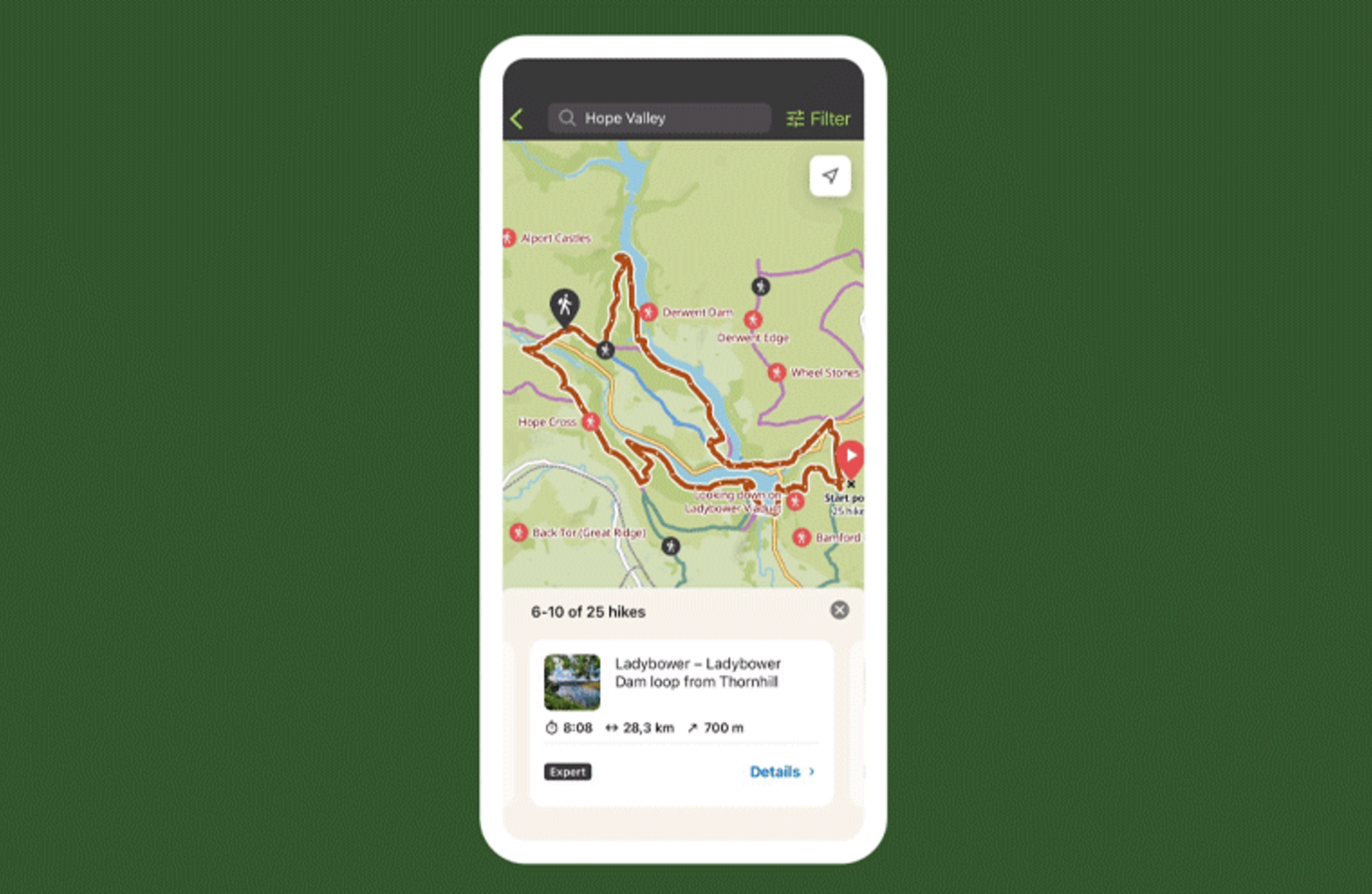 Satellite maps in the komoot app | komoot | komoot.business